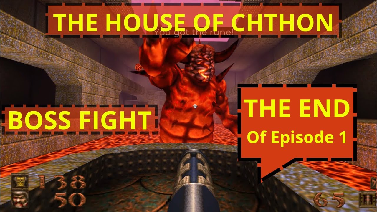 BOSS FIGHT CHTHON | Quake 1 Enhanced | Hard Mode | E1M6/M7 - YouTube