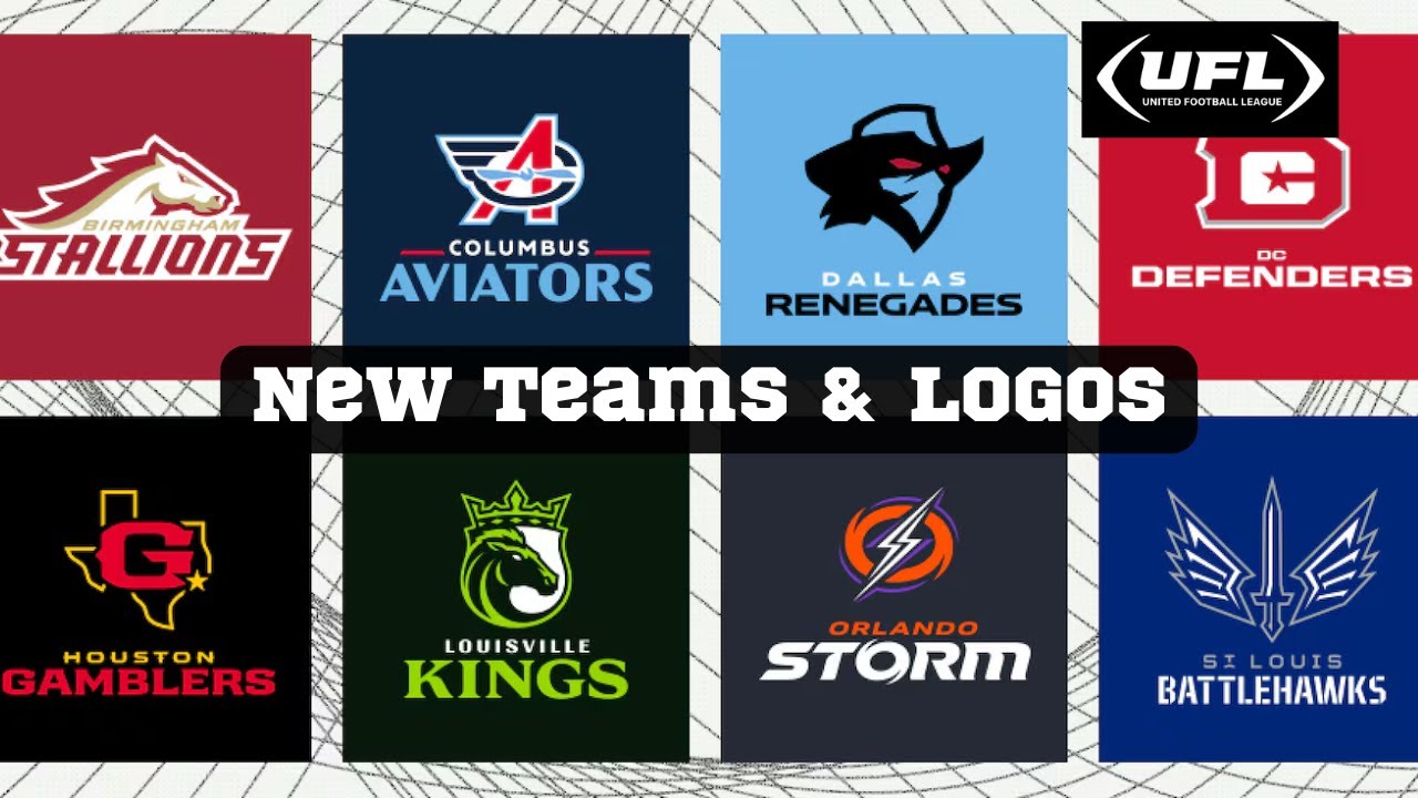 UFL Releases New Team Names And Logos For 2026 Season - YouTube