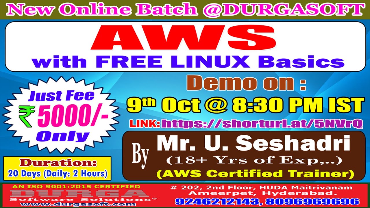 AWS with Basic LINUX-WINDOWS Online Training @ DURGASOFT - YouTube