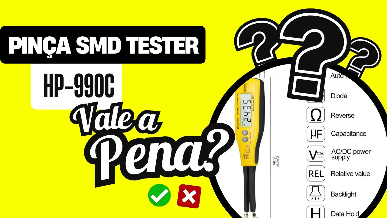 sms tester será que é bom pra bancada! | hp-990c smd meter - YouTube