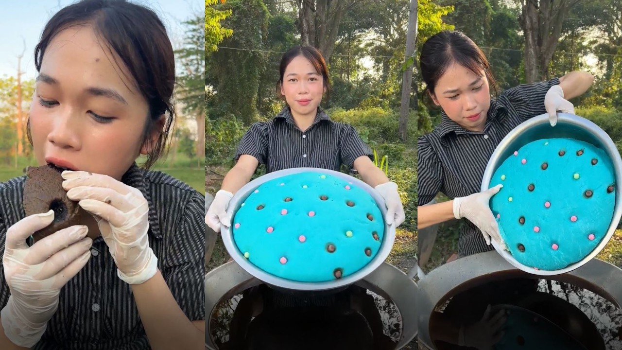 Amazing cooking deep fried cake with sauce recipe - YouTube