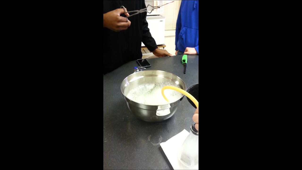 Hydrogen gas makes flammable bubbles - YouTube