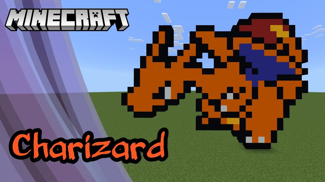Minecraft Pokemon Pixel Art Charizard