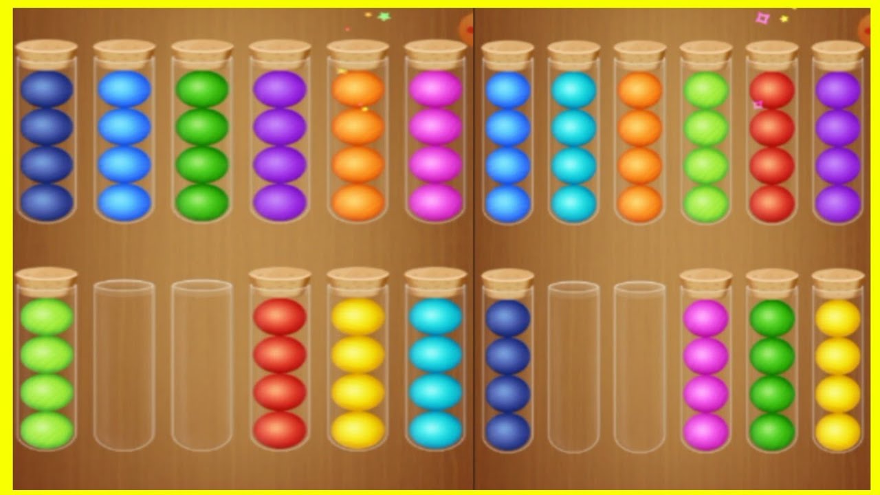 color ball sort wooden puzzle -all levels gameplay android/ios (level ...