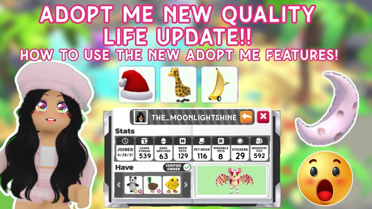 HOW TO USE ALL NEW FEATURE OF THE QUALITY LIFE UPDATE!🙀😻BEST ADOPT ME ...