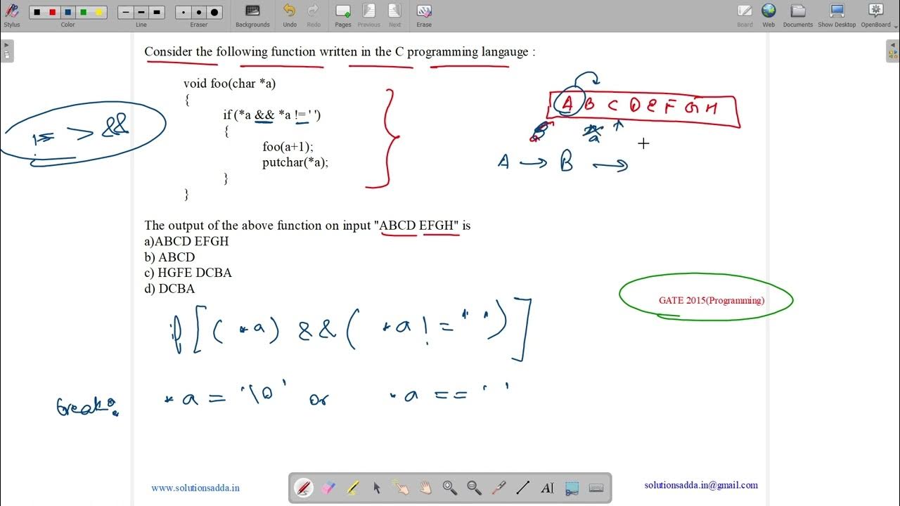 GATE 2015 SET-2 | C PROGRAMMING | FUNCTIONS | SOLUTIONS ADDA | GATE ...