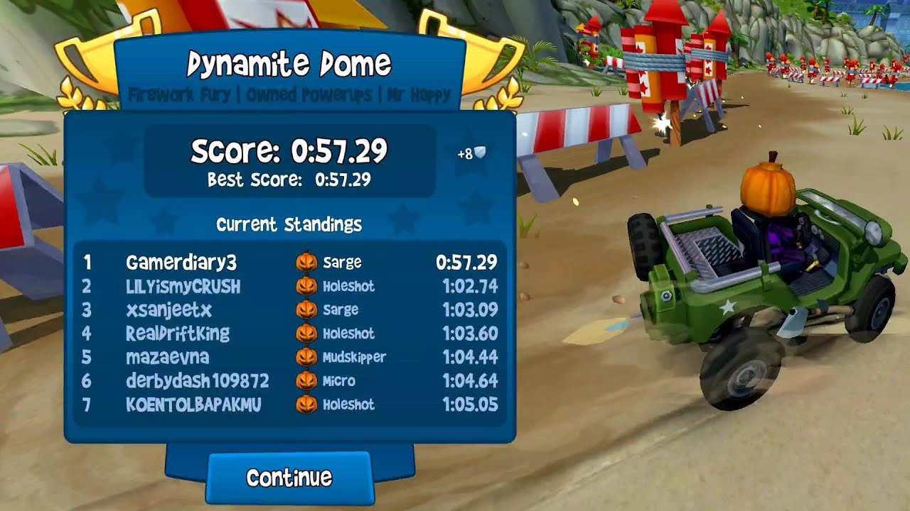 Dynamite dome tournament first place 🥇beach buggy racing 2 - YouTube