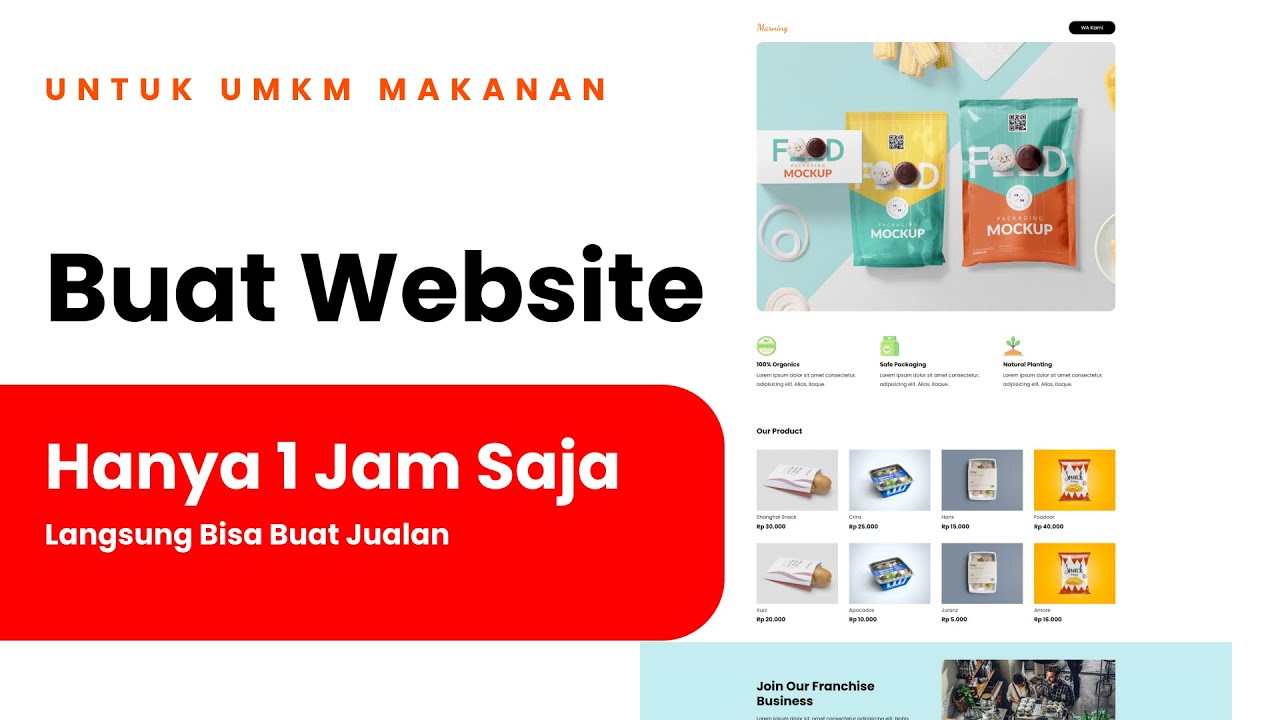 Cara Membuat Website Untuk UMKM Makanan Ringan, Sudah Ada Buat Nyambung ...