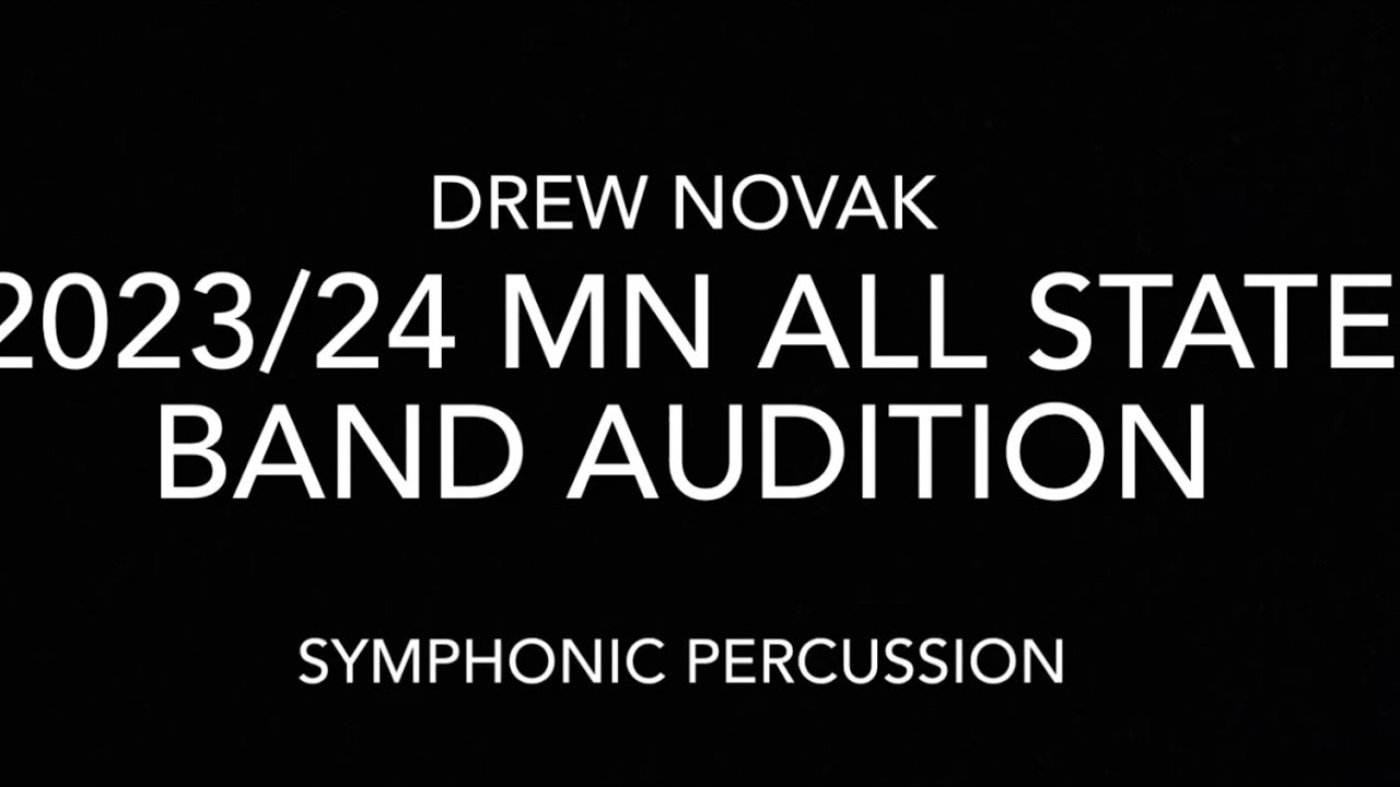 Drew Novak 2023/24 MN All State Audition - YouTube