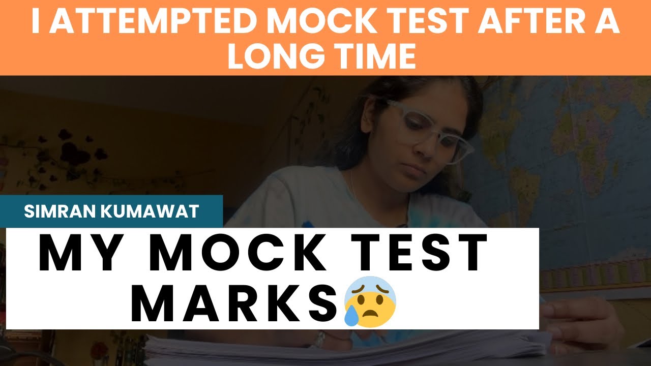 I attempted a mock test after a long time 😢 ||mock test marks 😔 ...