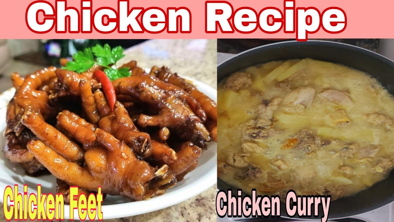 HOW TO COOK CHICKEN CURRY & CHICKEN FEET ADOBO - YouTube