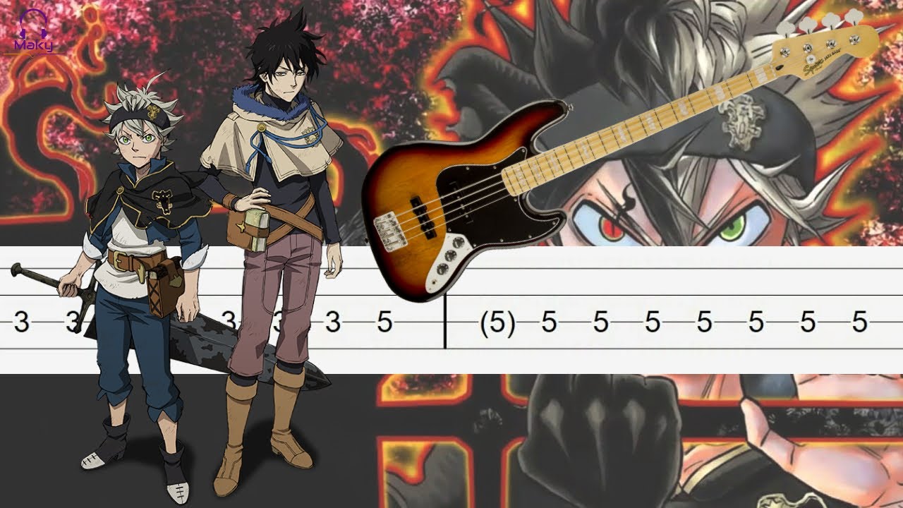 Black Clover OP 3 - Black Rover [Bass Tabs Tutorial] - YouTube