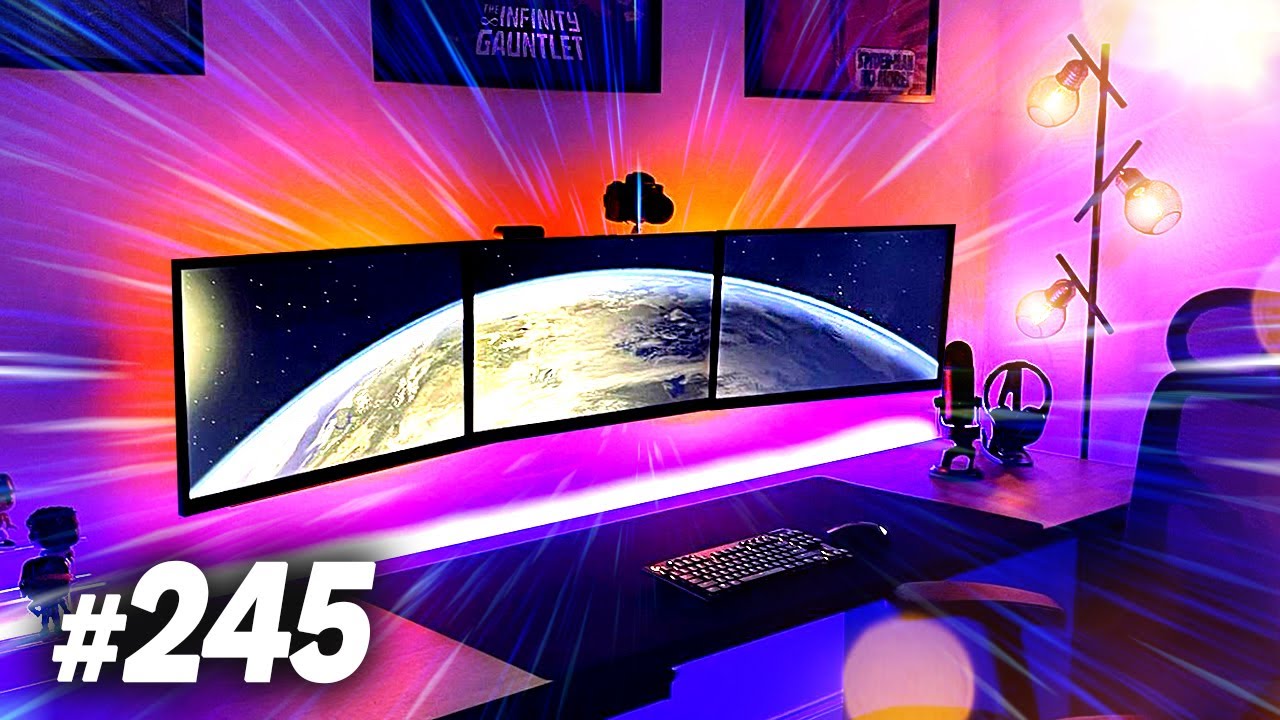 Room Tour Project 245 - SICK Desk & Gaming Setups! - YouTube
