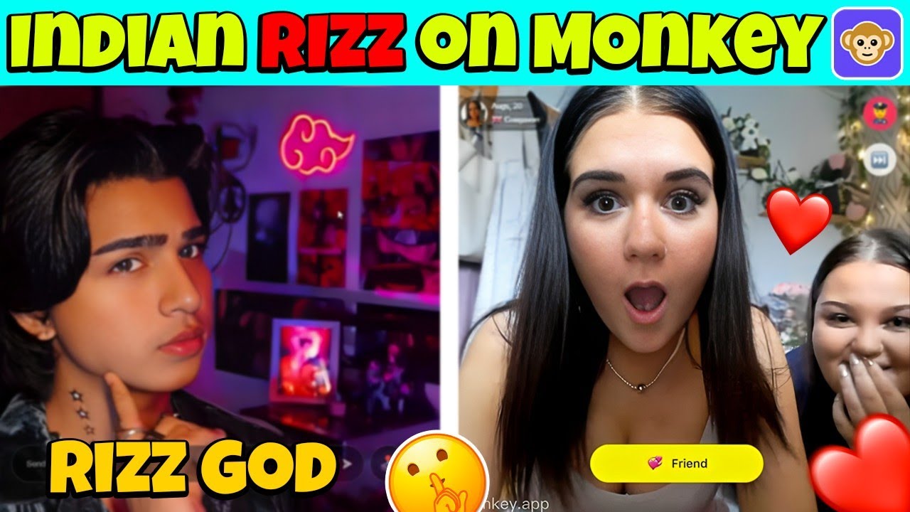 Indian Rizz on Monkey App ️ Rizz reactions | hot girls reactions # ...