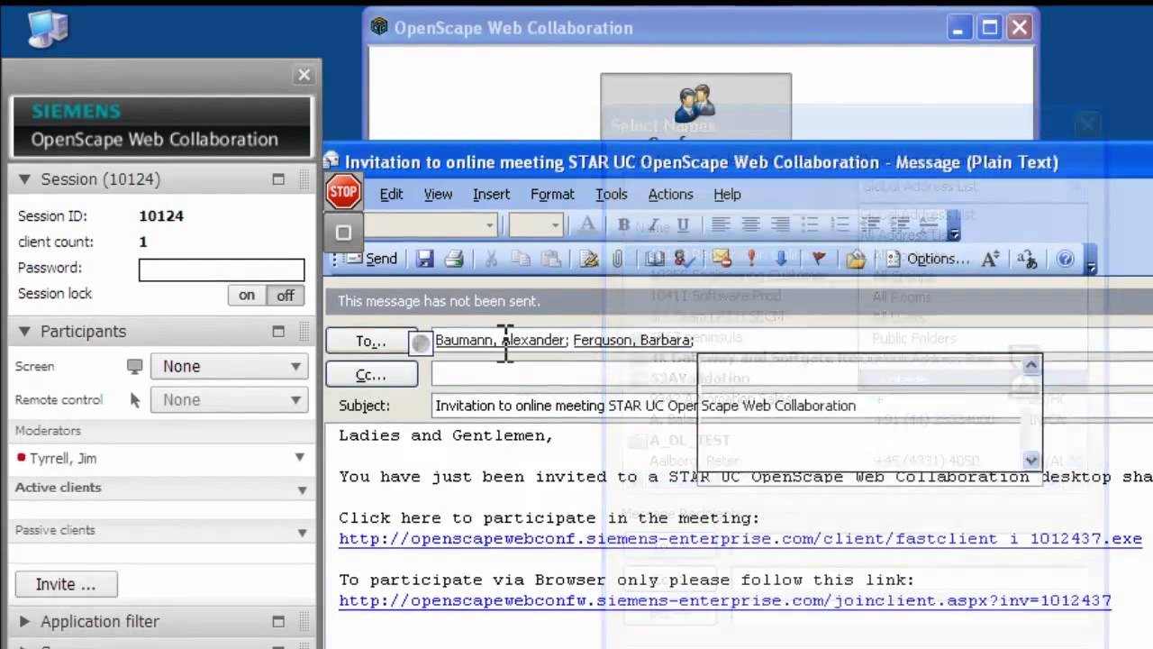 How to Schedule a Meeting with OpenScape Web Collaboration - YouTube