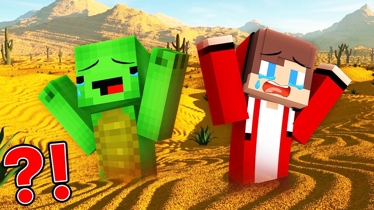 JJ and Mikey vs Real Life Desert - Maizen vs Real World - Minecraft Maizen - YouTube