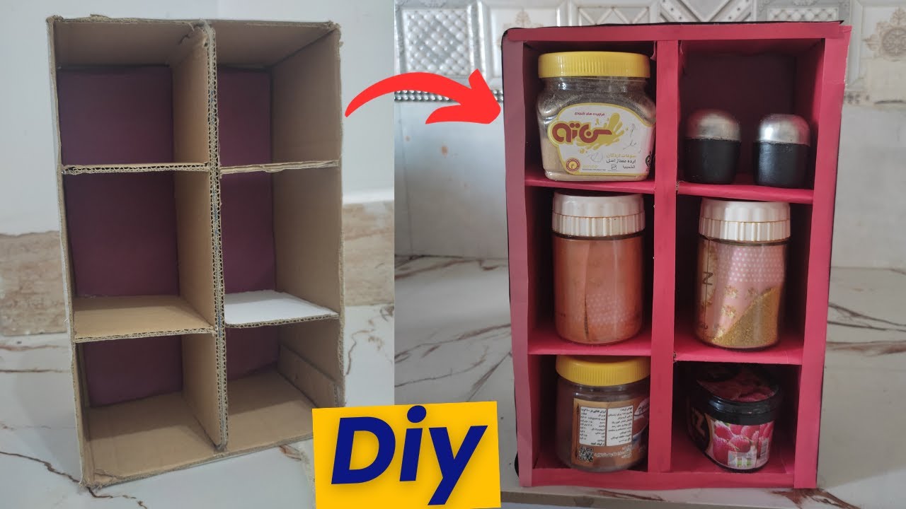 (DIY) | How to make a food storage cabinet with recycled cardboard ...