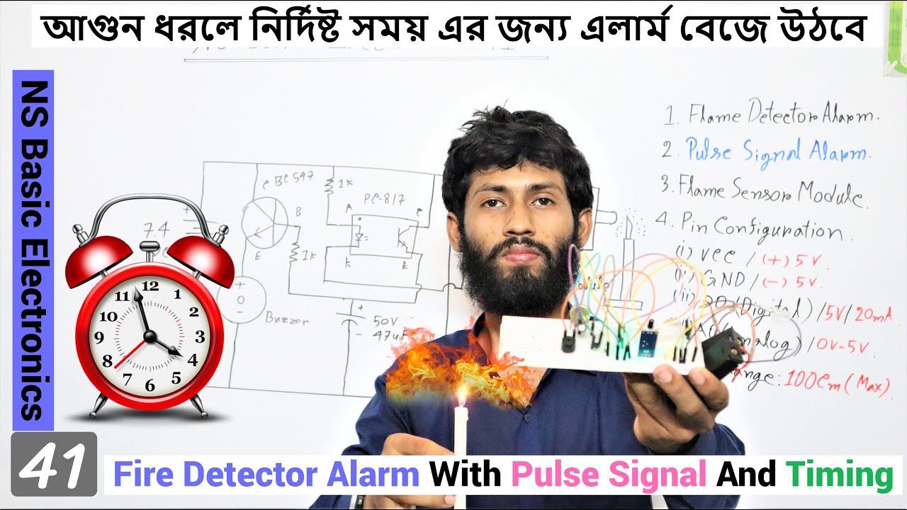 Fire Detector Alarm With Pulse Signal And Timing | NS Basic Electronics ...