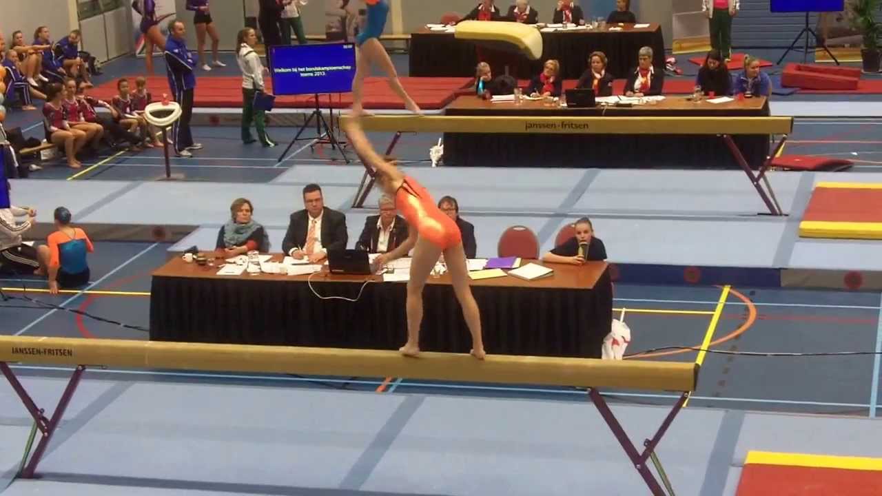 Turnen, Chelsea Verhage, Flik Flak Den Bosch, NK Teams 2013 - YouTube