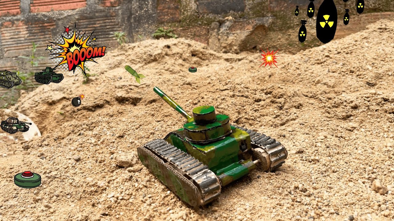 DIY Battle Tank from Cardboard Box #tank #diy #toys - YouTube