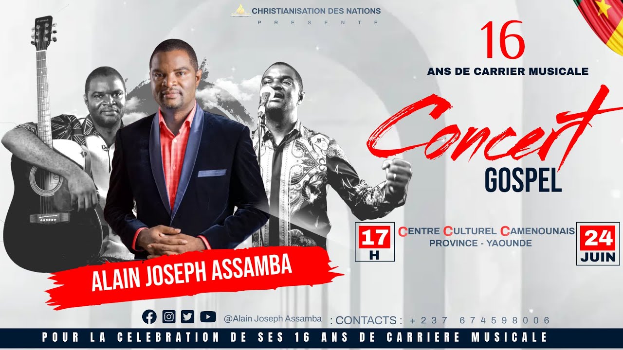 CONCERT GOSPEL: 16 ANS DE CARRIÈRE MUSICALE DE L'ARTISTE ALAIN JOSEPH ...
