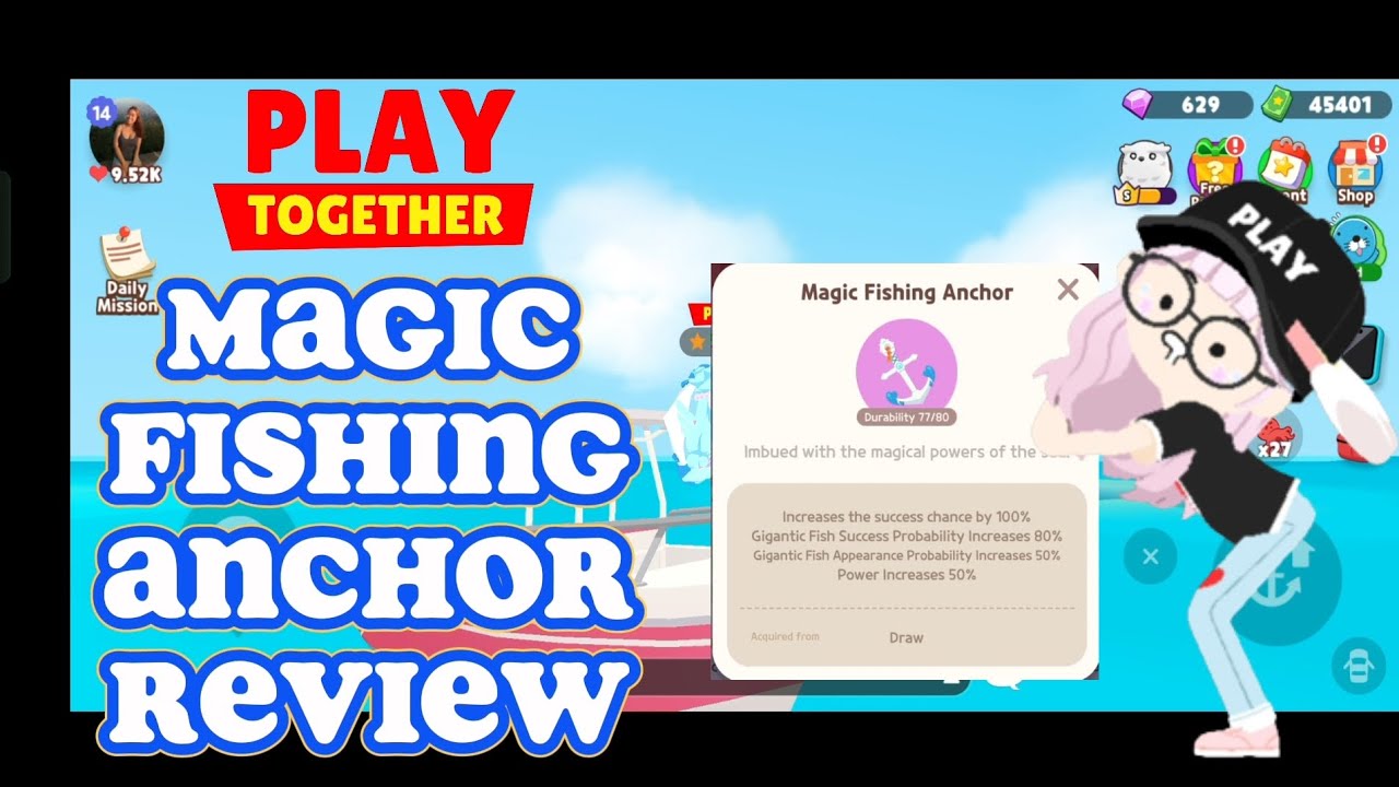 Magic Fishing Anchor Rod Review Play Together - YouTube