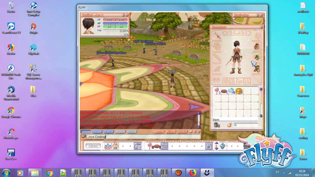 Criando um Server de Flyff V15 (2018) Parte 3 - Criando conta de Admin ...