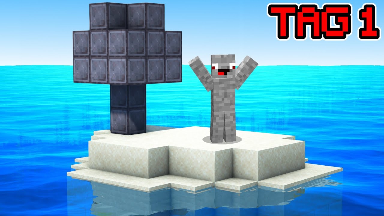 Mein 1. TAG auf der Neuen Minecraft YOUTUBER INSEL - YouTube