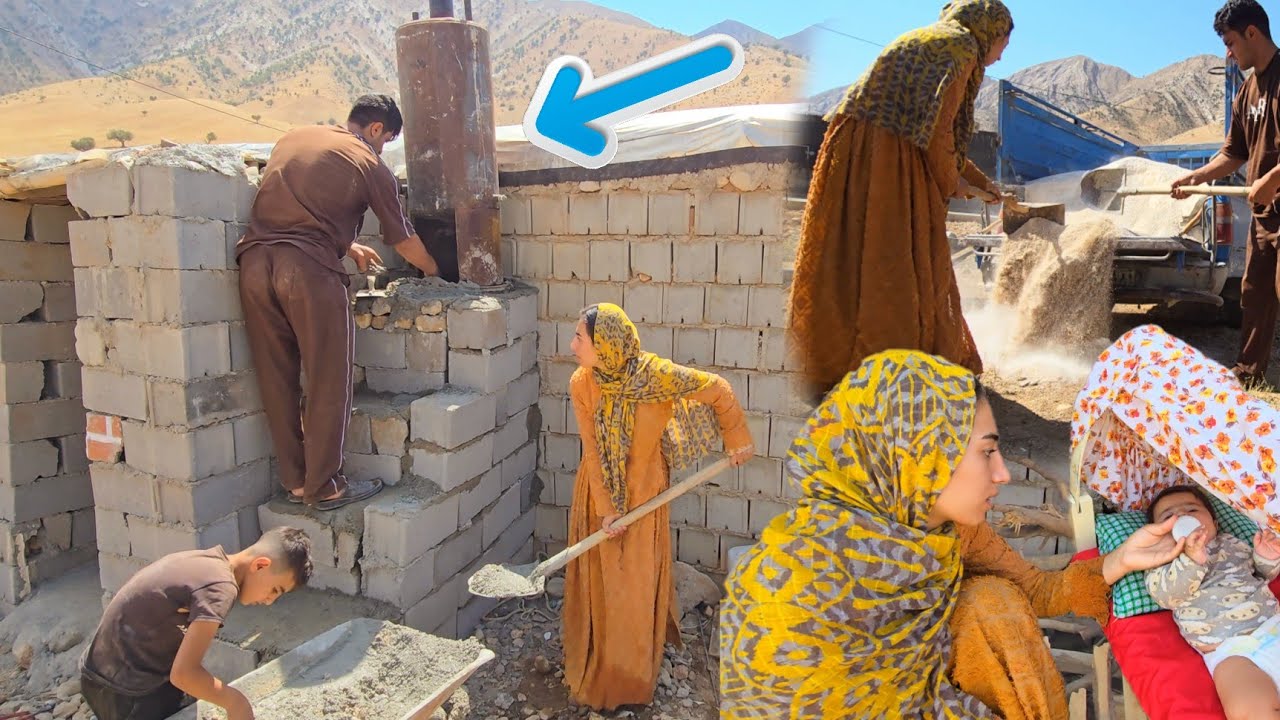 The struggle and effort of a divorced woman to build a nomadic bath ...