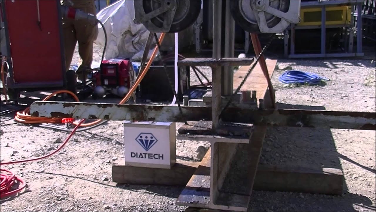 Diamond wire Two-stage H beam cutting - YouTube