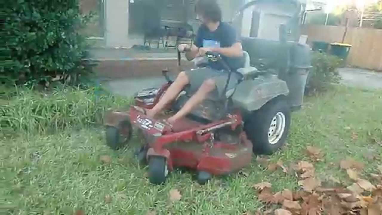 Leaf Removal Jacksonville FL. With Exmark Ultra Vac 1 - YouTube