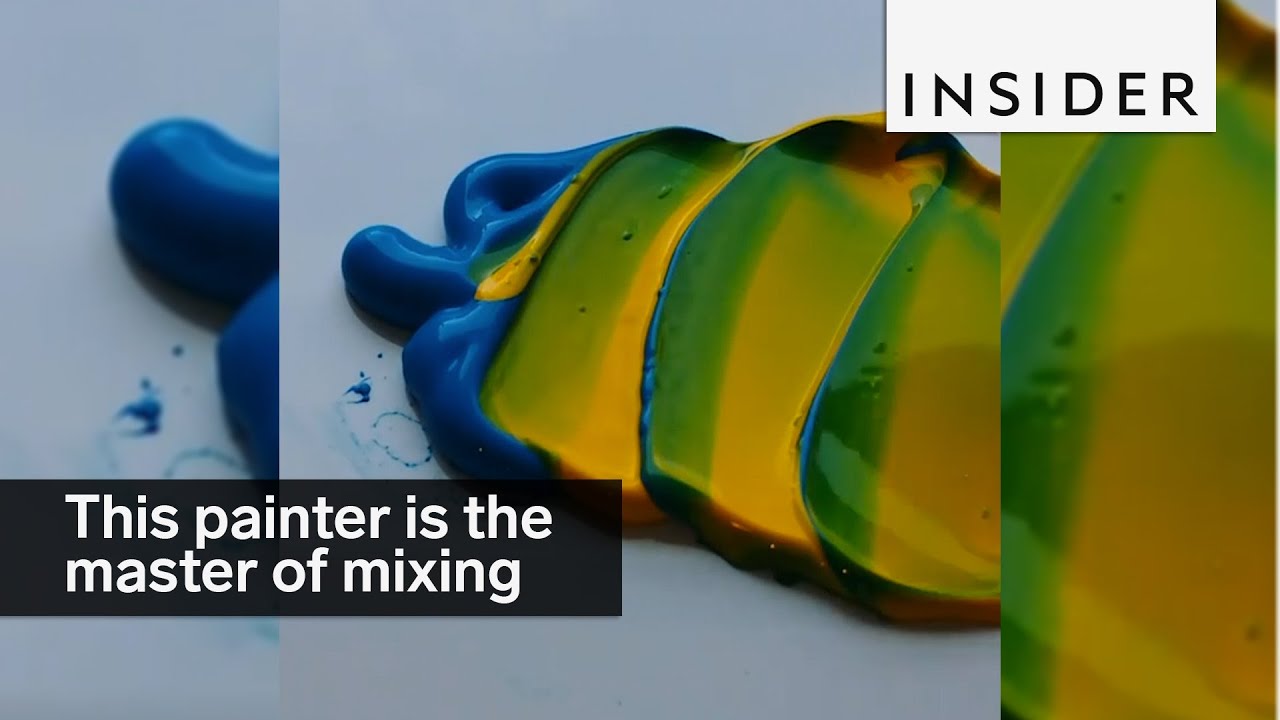 This painter is the master of mixing colors - YouTube