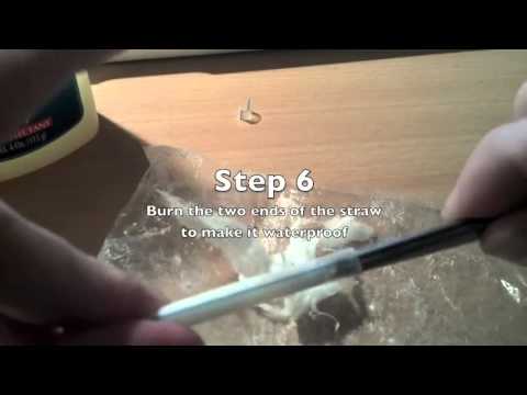 DIY How to make straw Fire Starter.flv - YouTube