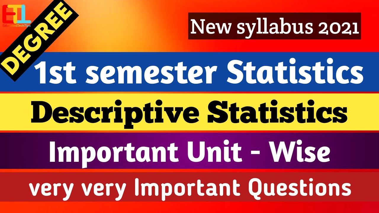 1sem Statistics Important Questions Unit Wise New Syllabus 2021 1sem-statistics-important-questions-unit-wise-new-syllabus-2021