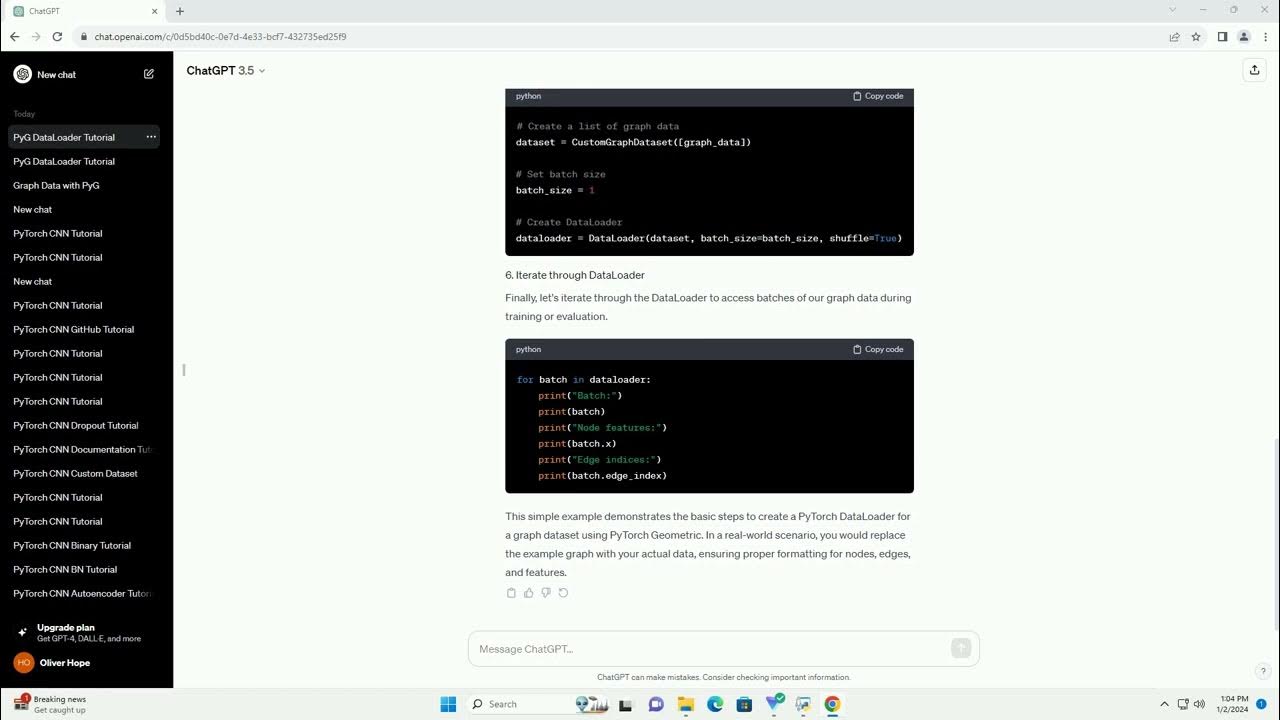 Pytorch Geometric Dataloader Example Youtube