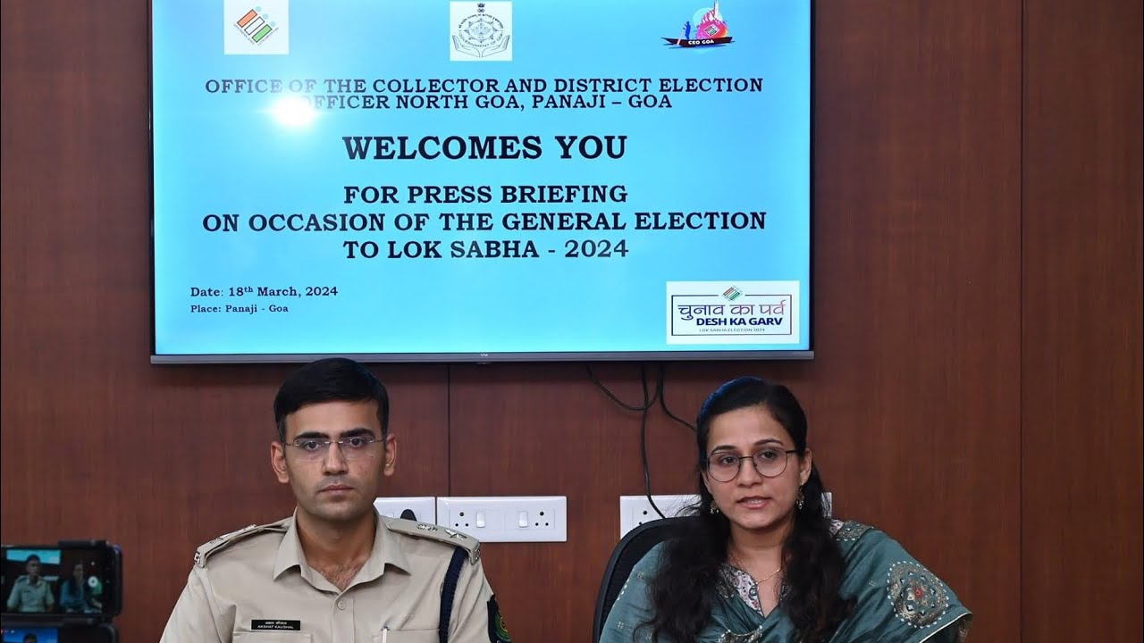 NG collector Dr. Sneha Gitte, IAS and SP North Goa Akshat Kaushal, IPS ...