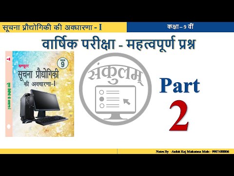 Part-2 Computer Model Paper Class 9 - YouTube