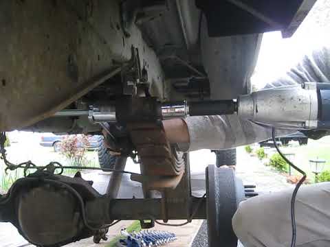Leaf spring bushing installation without a press 1988 Ford F350 - YouTube