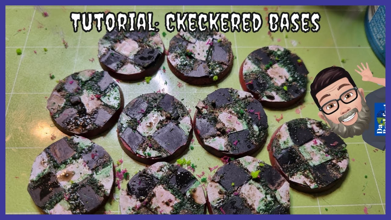 How I did my Checkered bases for my 40k Ork Goth Army - YouTube