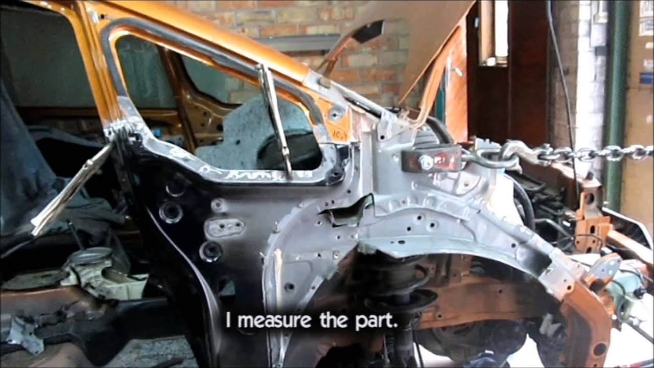 Honda Fit. Body repair. Ремонт кузова. - YouTube