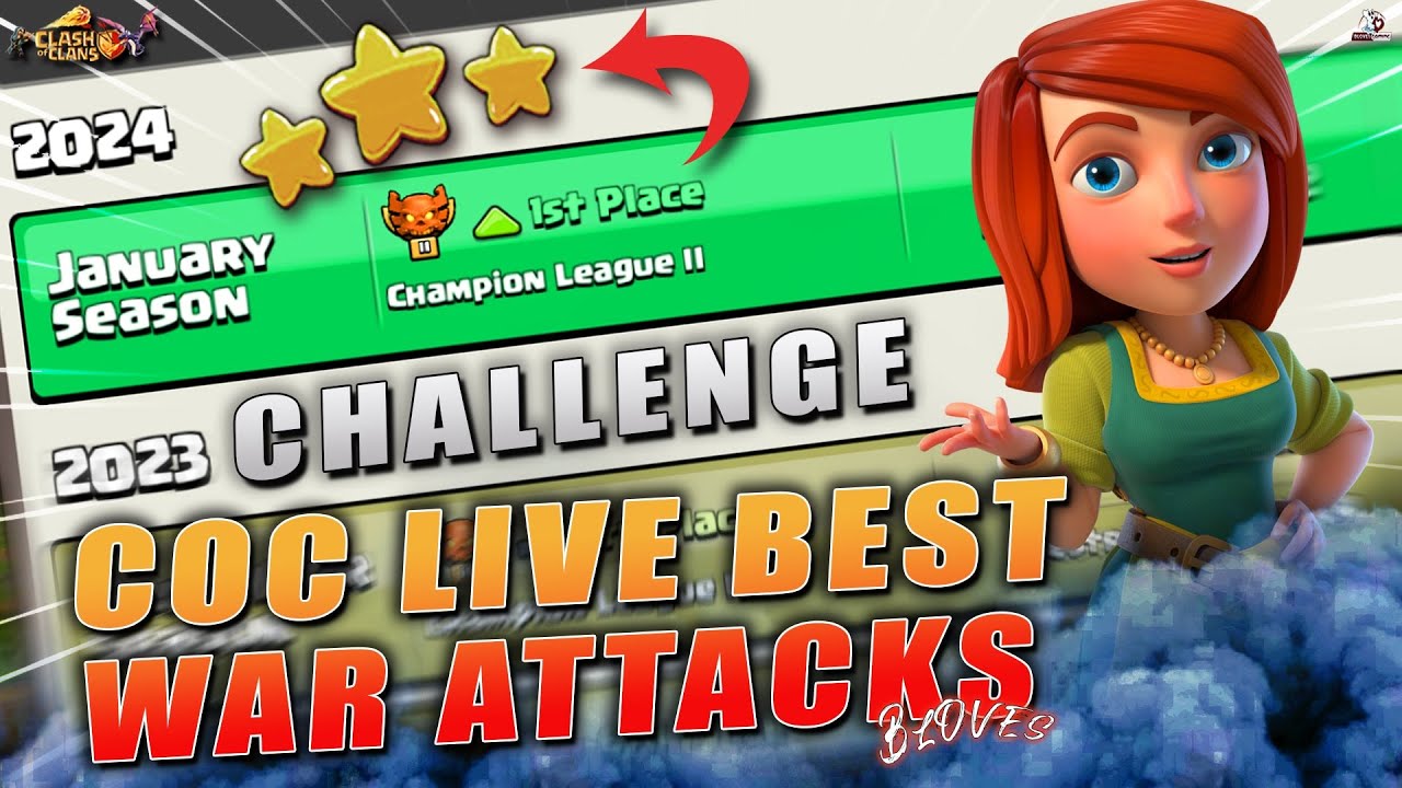 COC Live Best War Attacks & Base Visit / clash of clans live stream ...