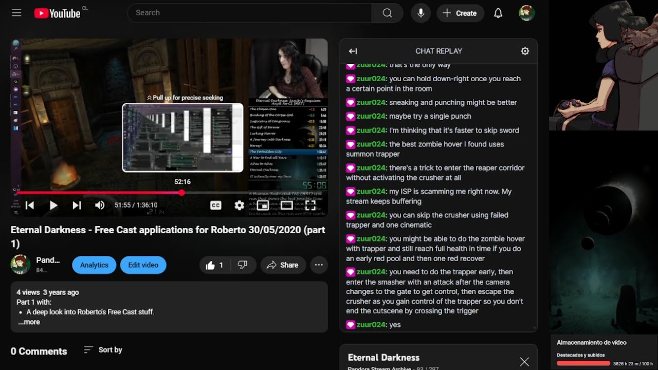 Eternal Darkness - Saving my chatlogs and updating the ED Speedrun Timeline 07/03/2025 - YouTube