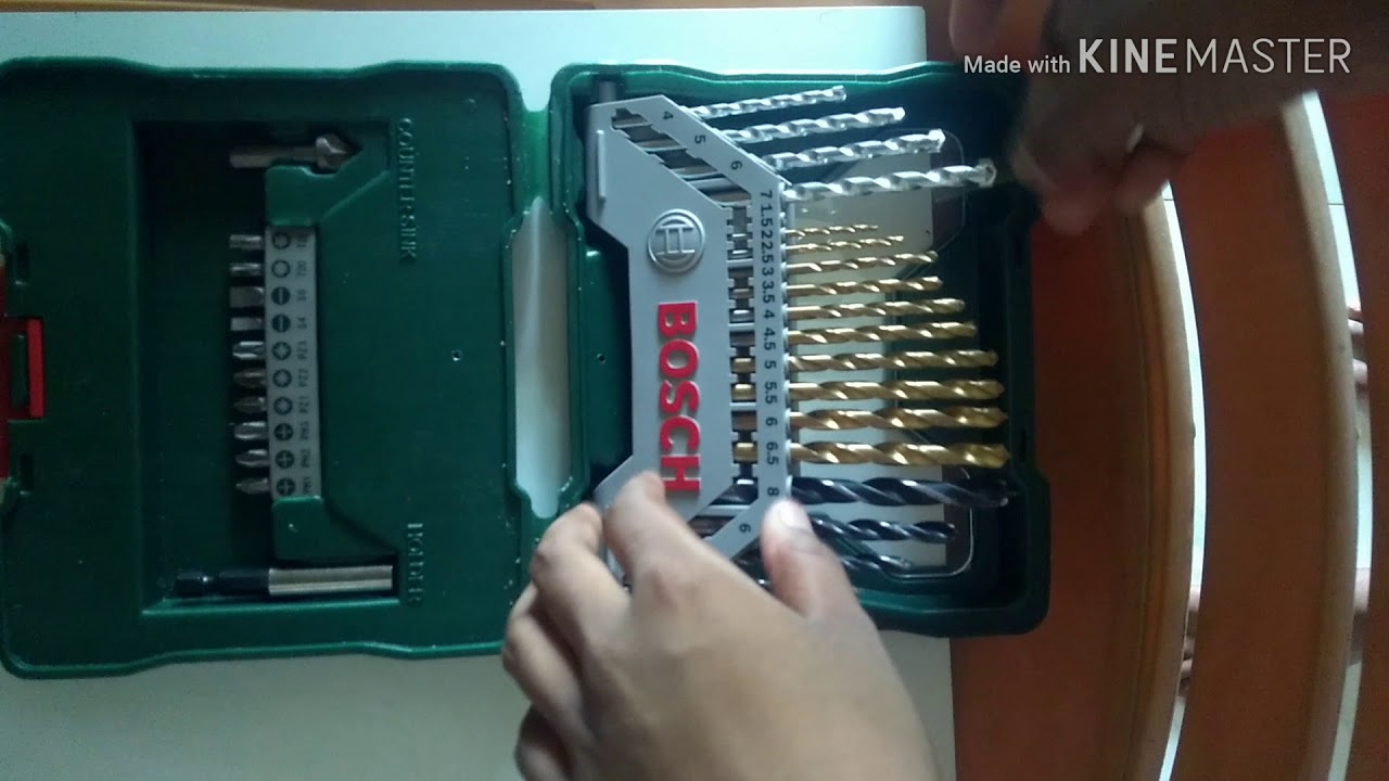 Bosch drill bits file box - YouTube