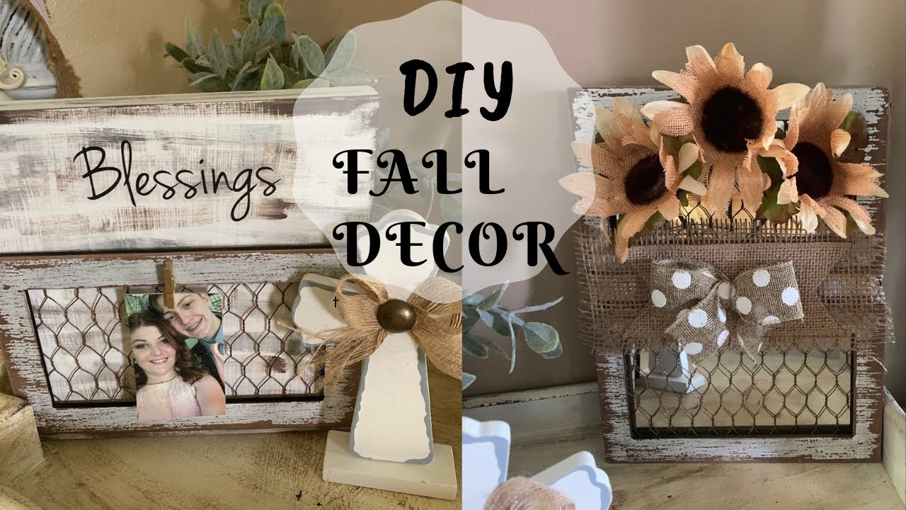 2 DOLLAR TREE DIY FALL | FARMHOUSE RUSTIC DECOR | Simple easy and fun ...