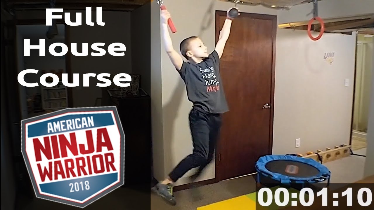 Kids Create Ninja Warrior Obstacle Course In Entire House - YouTube