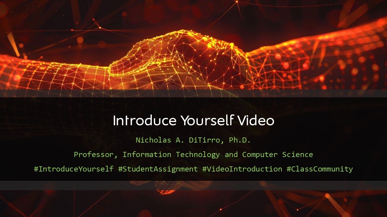 Welcome to the "Introduce Yourself" Video Assignment! - YouTube