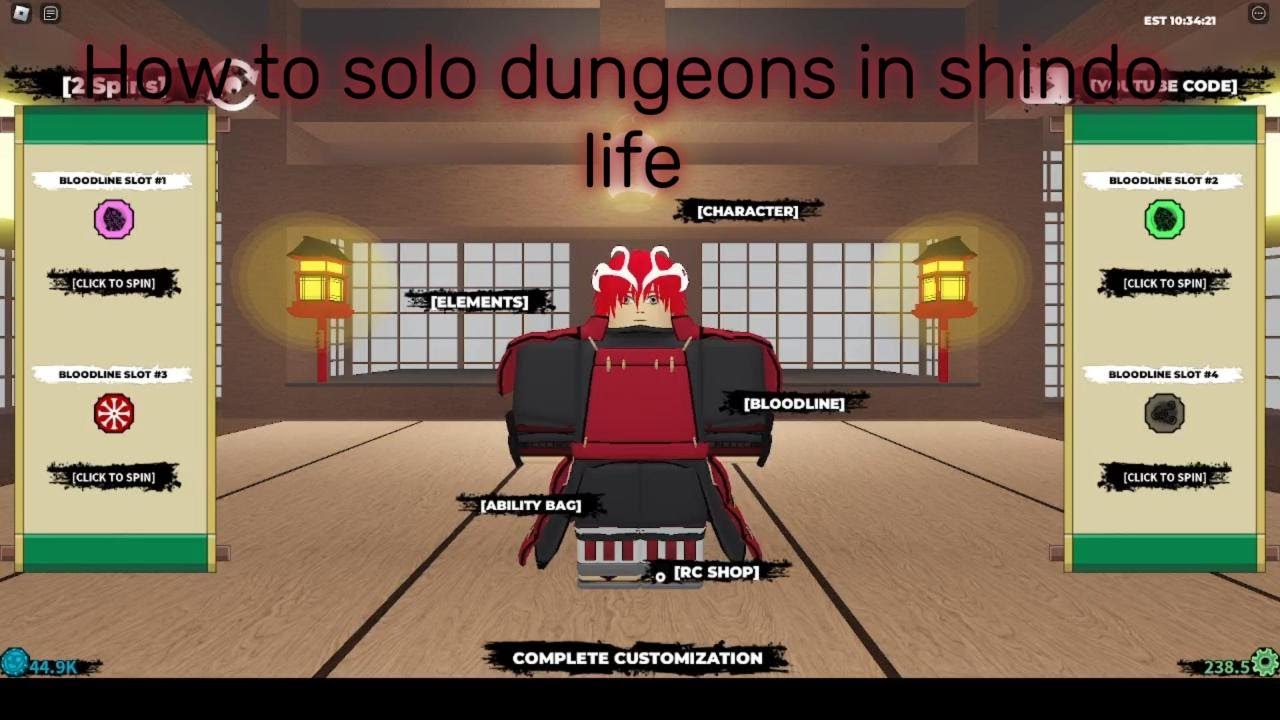 How to solo dungeons in shindo life - YouTube