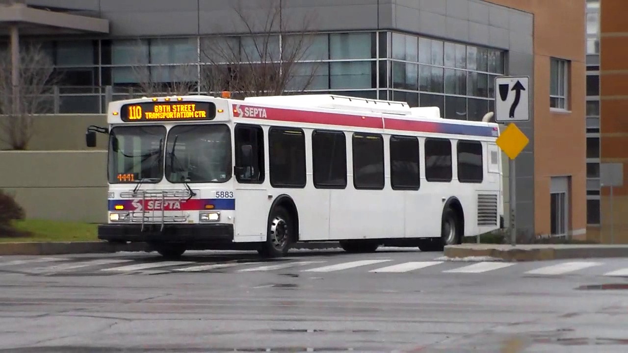 SEPTA BUS: NEW FLYER D40LF 5883 ON ROUTE: 110 - YouTube