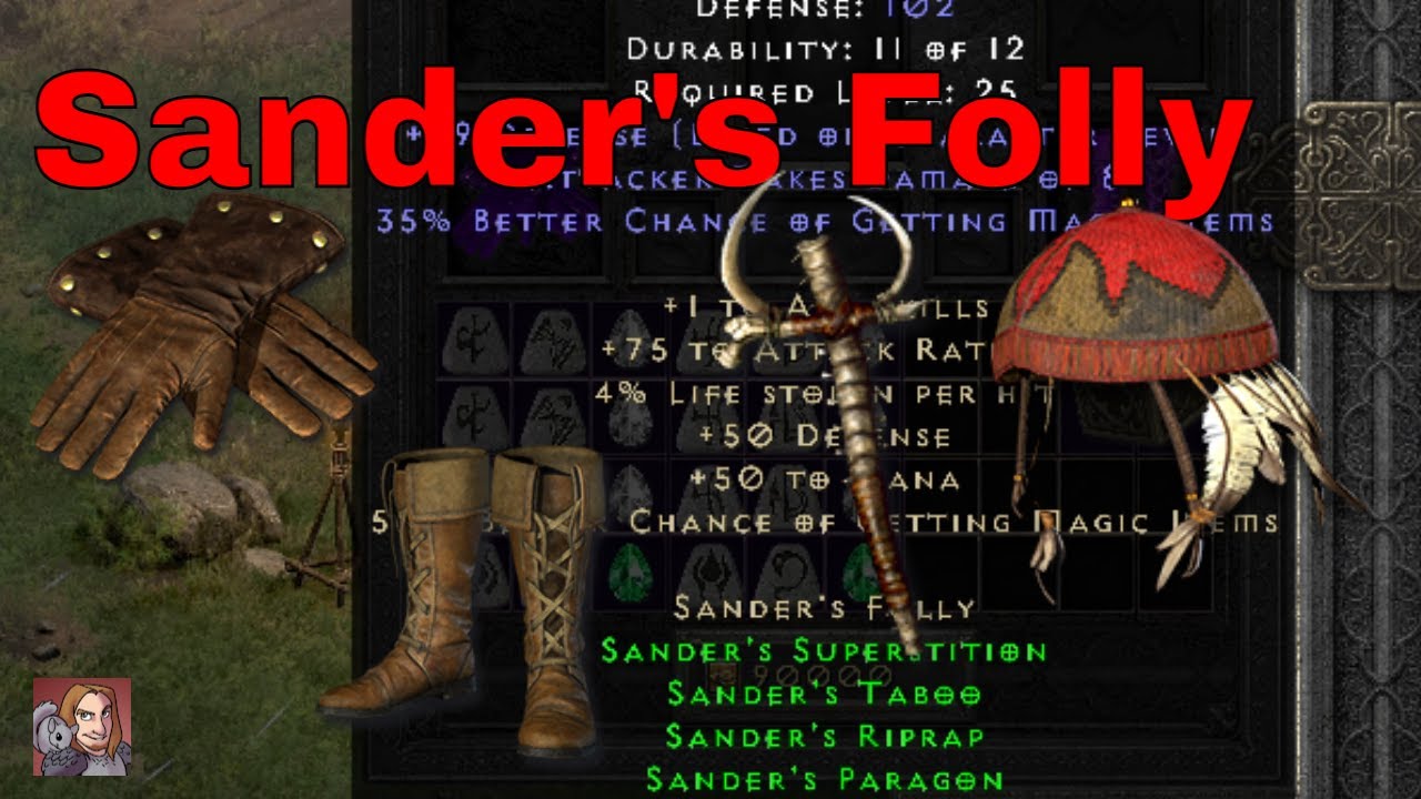 D2R Upgraded Sets - Sander's Folly (4 Piece Set) - YouTube