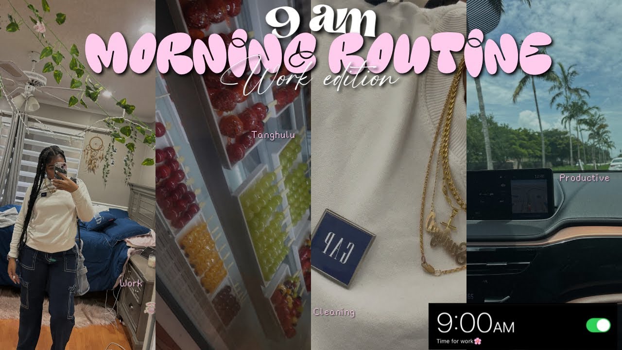 9AM *summer* Morning routine | cleaning, come to work with me, tanghulu ...
